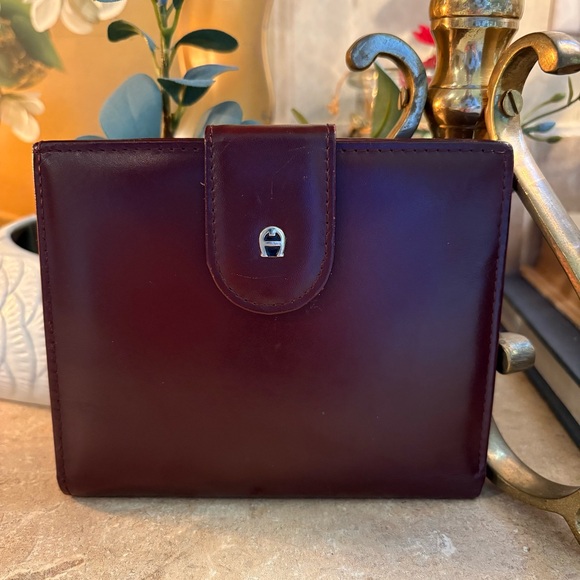 Etienne Aigner | Bags | Etienne Aigner Burgundy Wallet With Snap Closet ...